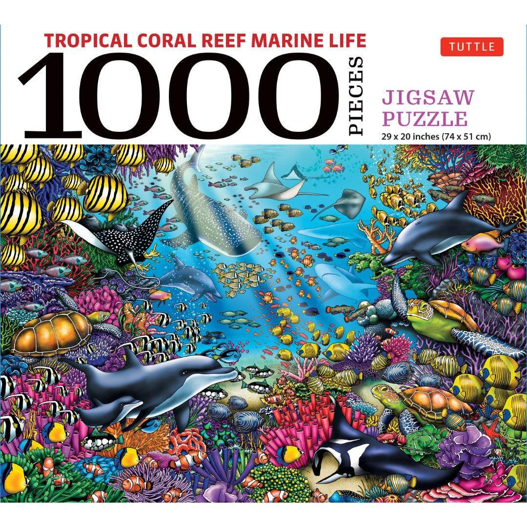 Tropical Coral Reef Marine Life 1000 Piece Jigsaw Puzzle Tuttle ...
