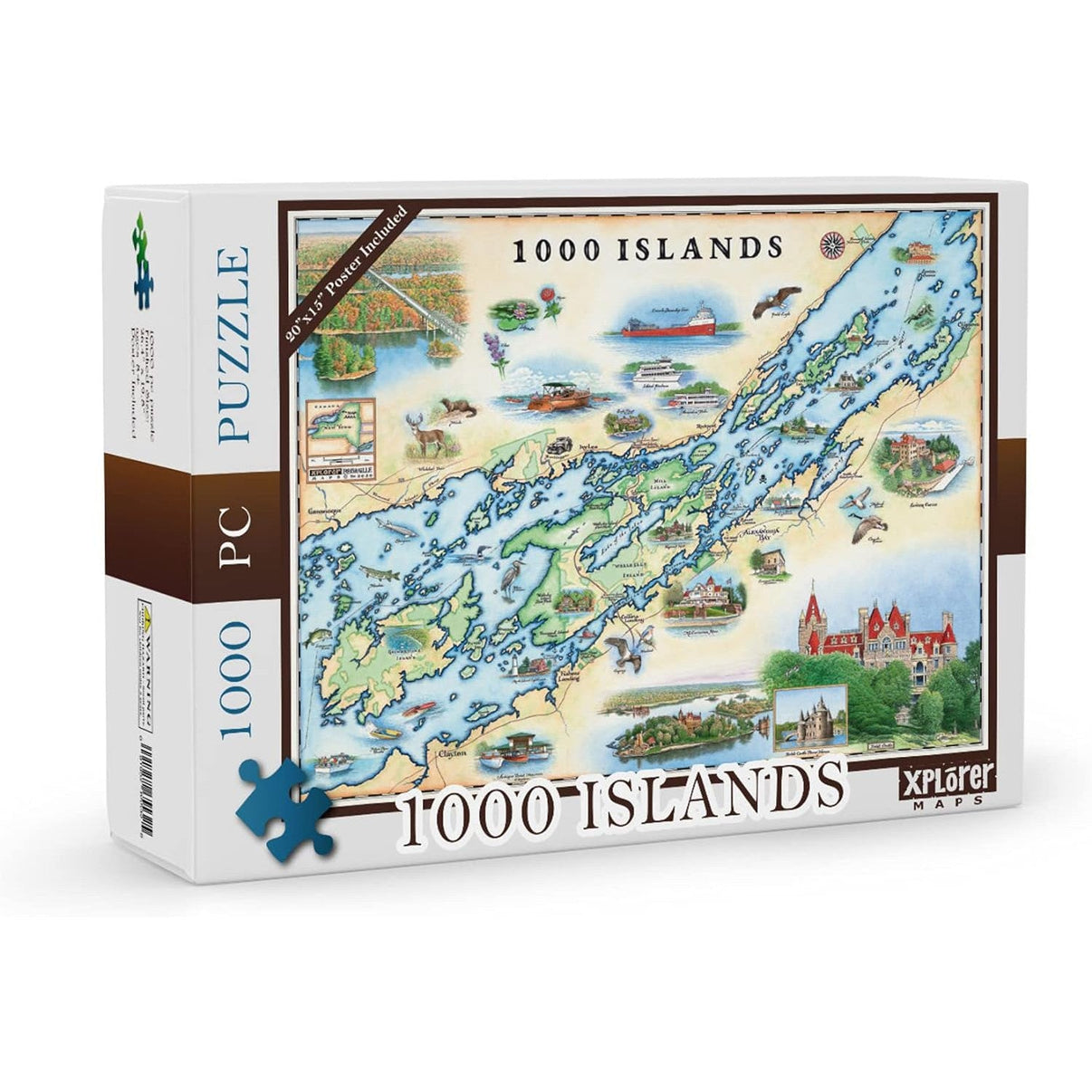 1000 Islands 1000 Piece Jigsaw Puzzle Xplorer Maps – Puzzle Merchant