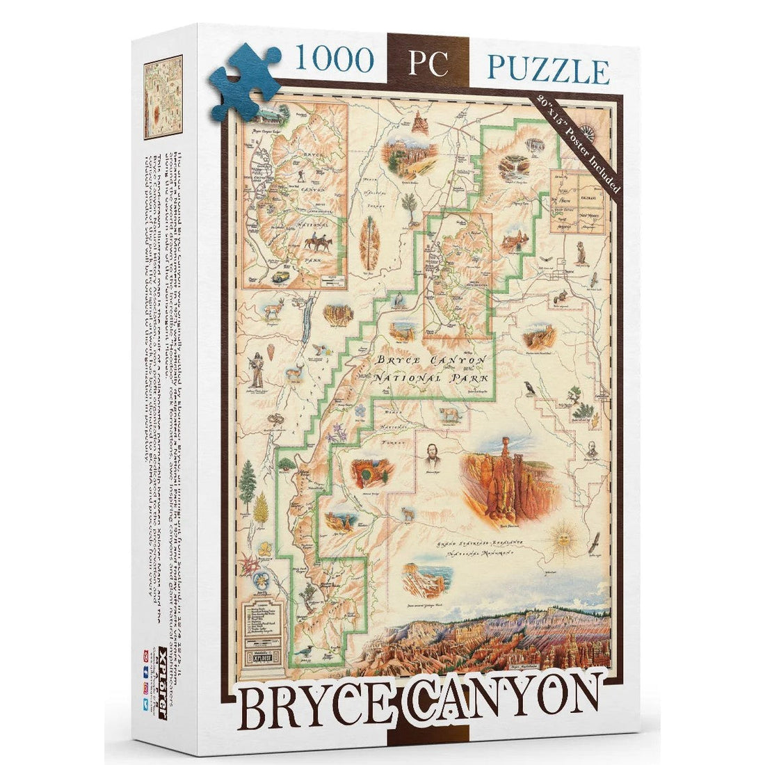 Bryce Canyon National Park 1000 Piece Jigsaw Puzzle Xplorer Maps ...