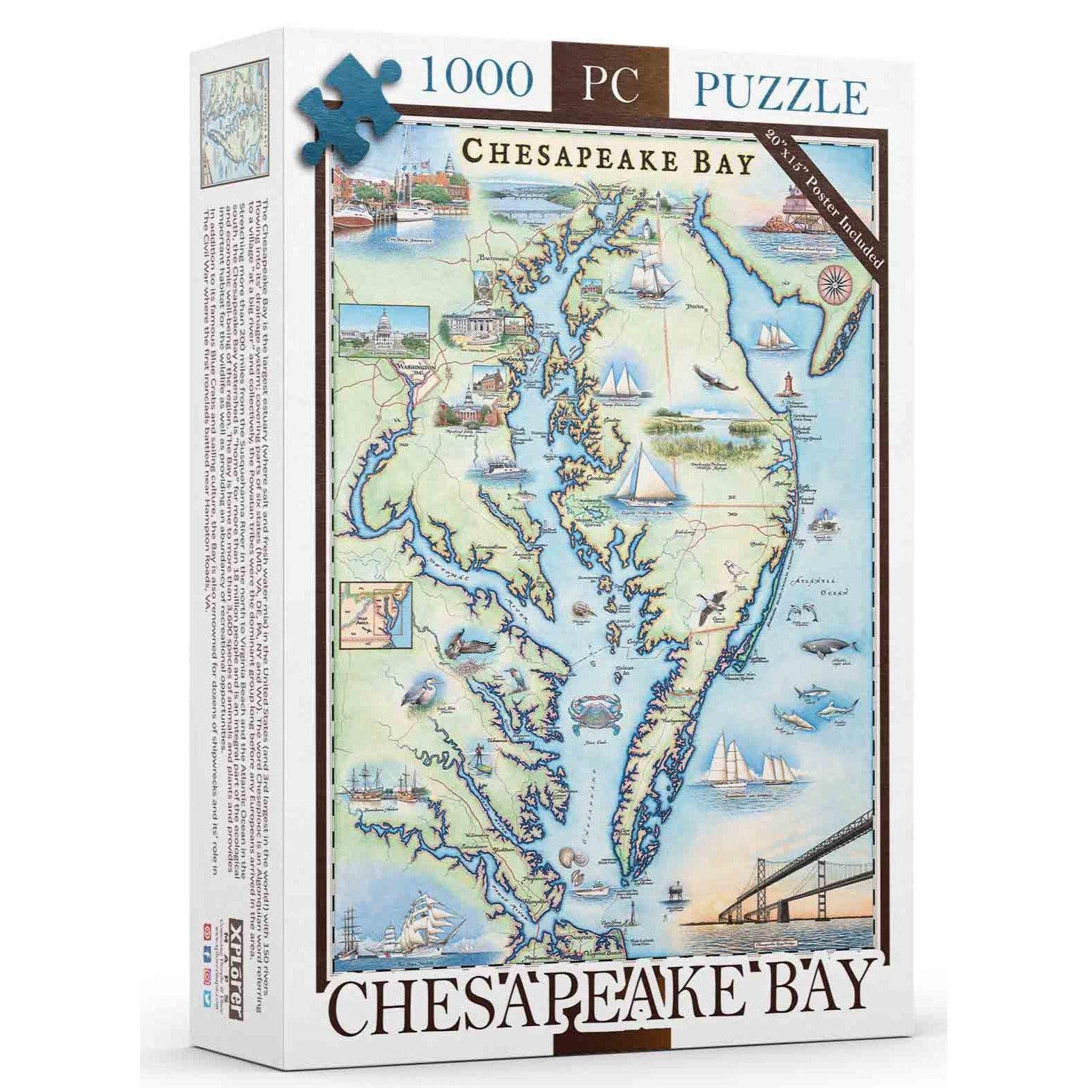 Chesapeake Bay 1000 Piece Jigsaw Puzzle Xplorer Maps – Puzzle Merchant