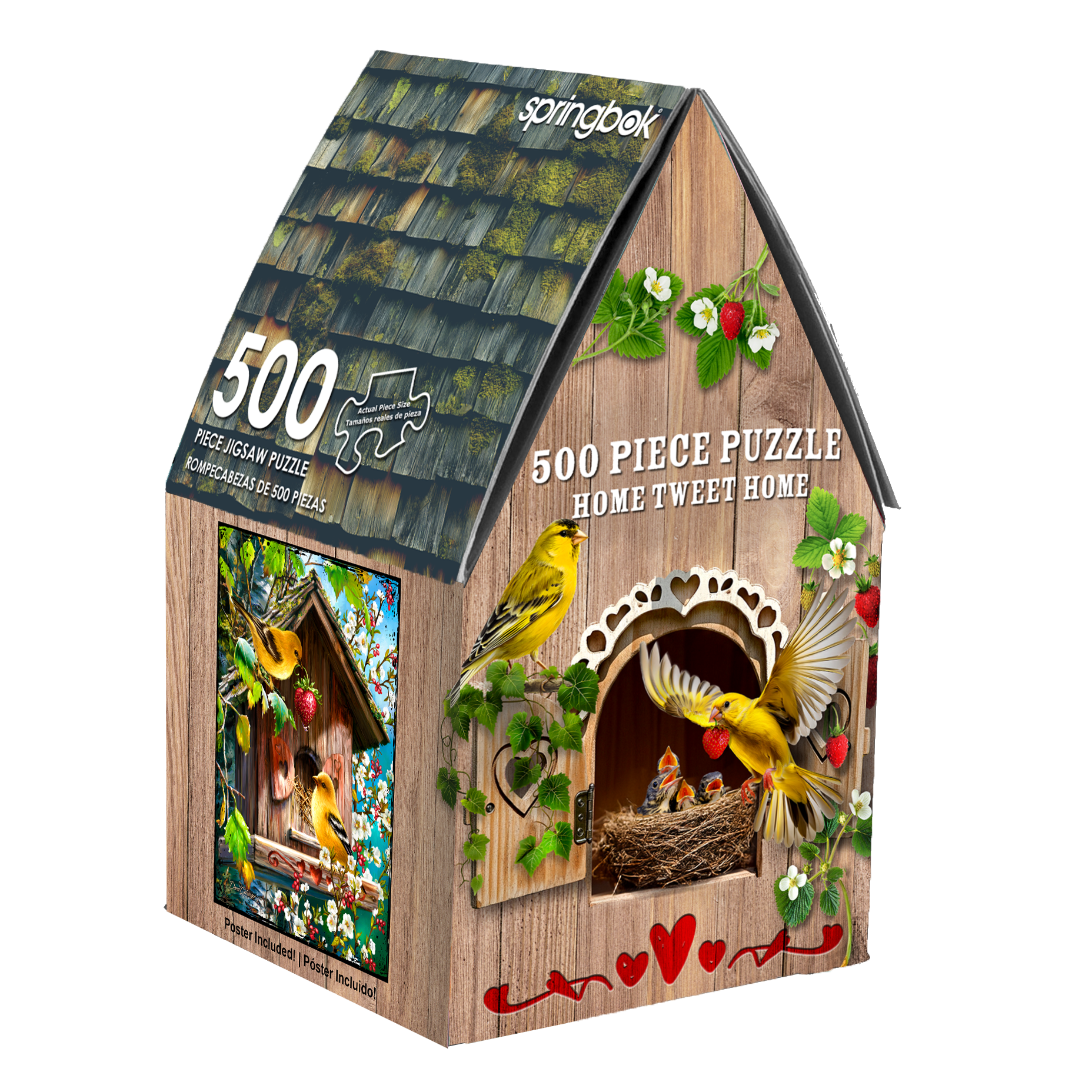 Home Tweet Home 500 Piece Jigsaw Puzzle in Shaped Box Springbok ...