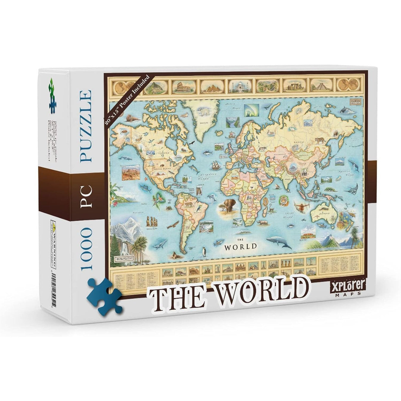The World 1000 Piece Jigsaw Puzzle Xplorer Maps – PuzzleMerchant