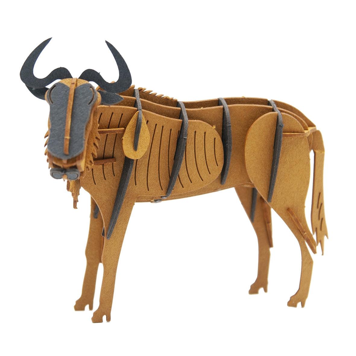 Wildebeest 3D Cardboard Model Kit Fridolin – Puzzle Merchant